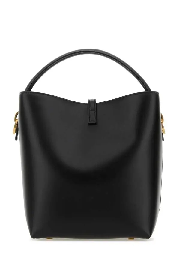 Saint Laurent Leather Le 37 Bucket Bag - Black