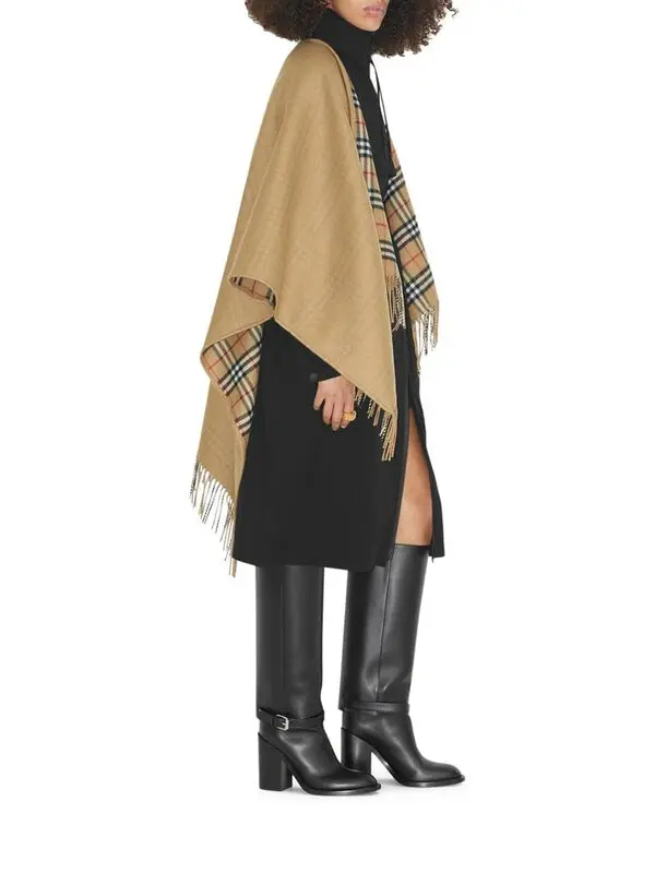 Burberry Reversible Check Wool Cape