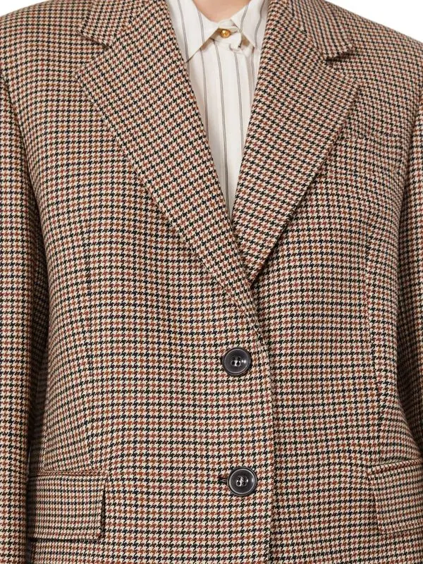 Max Mara Single-breasted Yarn-dyed Wool Blazer
