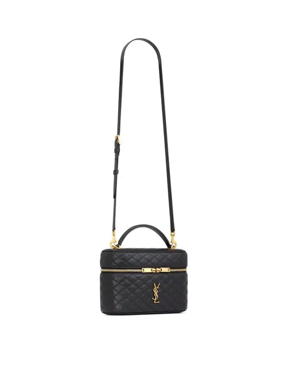 Saint Laurent Gaby Large Lambskin Vanity Bag - Black