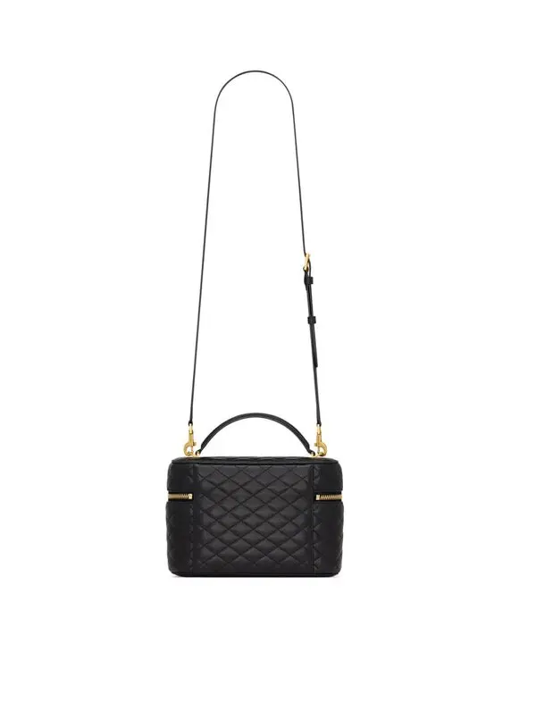 Saint Laurent Gaby Large Lambskin Vanity Bag - Black