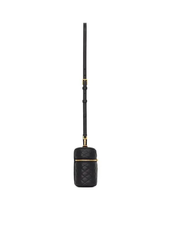 Saint Laurent Gaby Large Lambskin Vanity Bag - Black