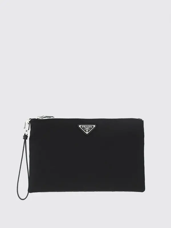 Prada Nylon Pouch With Applied Logo