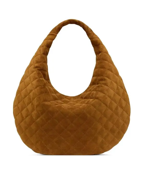 Saint Laurent Icare Quilted Suede Hobo Bag - Multicolor