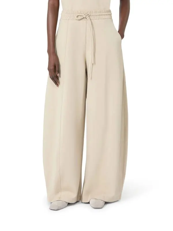 Max Mara Barrel Leg Pants In Technical Cotton Jersey