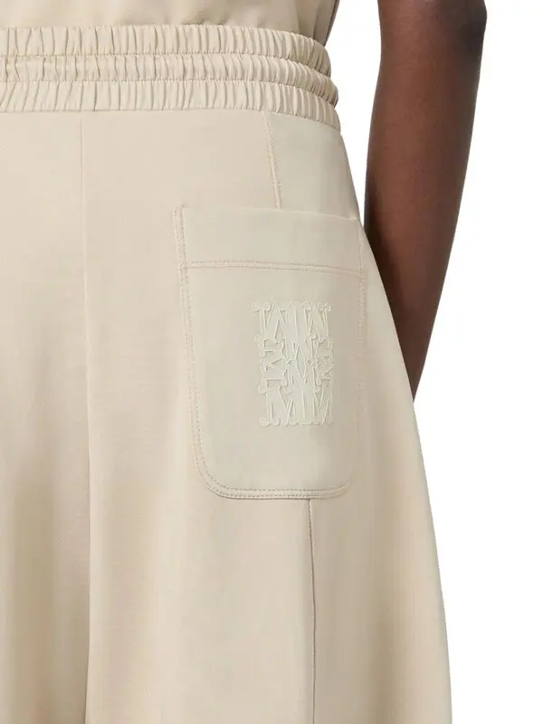 Max Mara Barrel Leg Pants In Technical Cotton Jersey