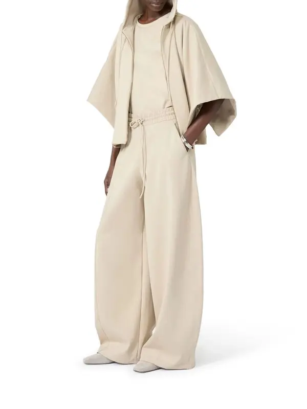 Max Mara Barrel-leg Technical Cotton Jersey Trousers - Cream