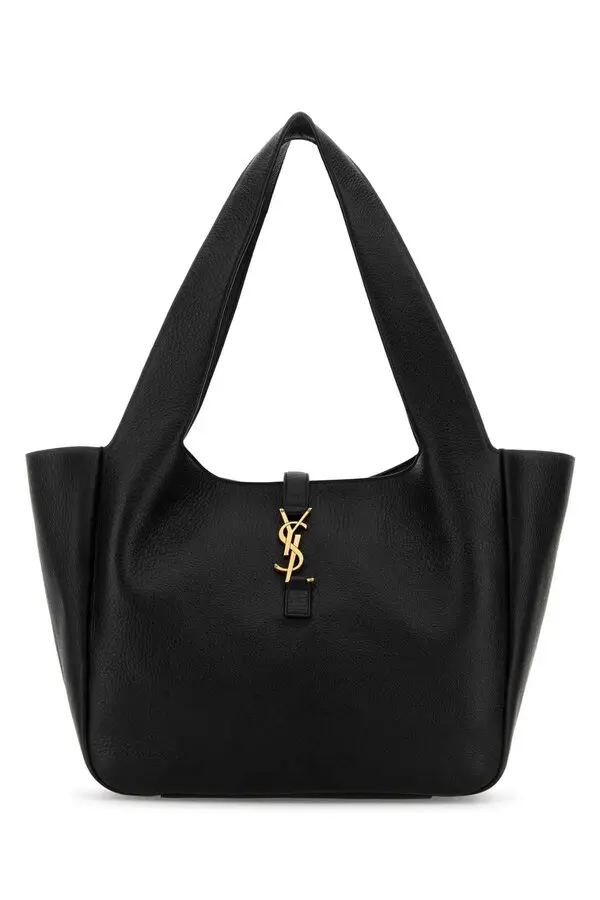 Saint Laurent Leather Le 5 Ã  7 Bea Shopping Bag - Black