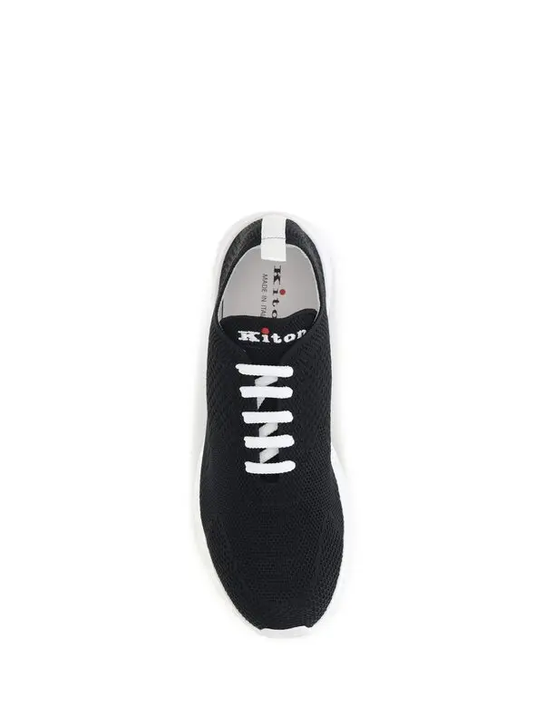 Kiton Fabric Sneakers - Black