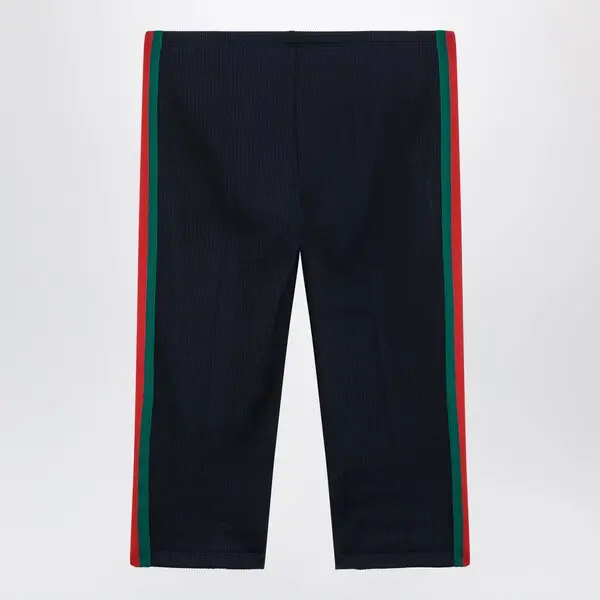 Gucci Ribbed Cotton Jersey Pants With Web Detail