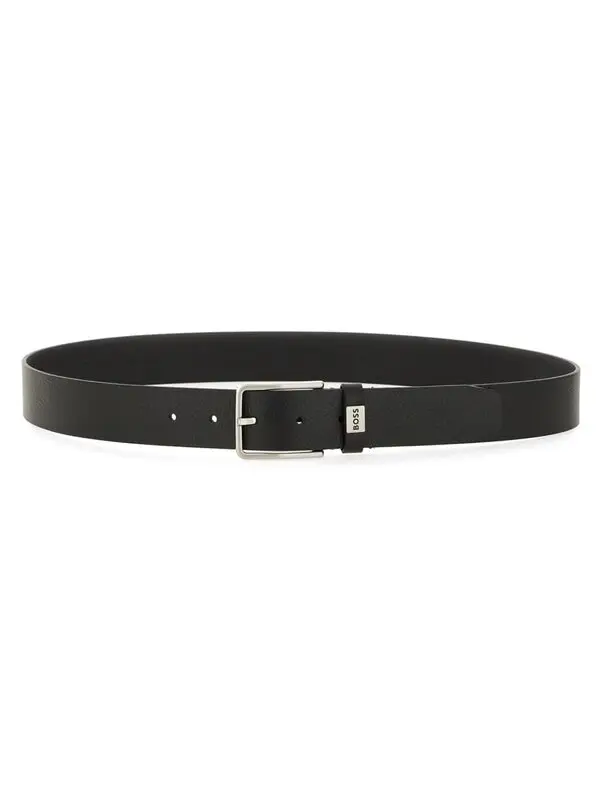 BOSS Elio Leather Belt - Black