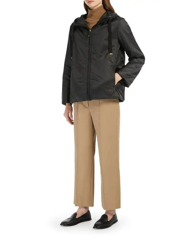 Max Mara Padded Jacket With Hood In Waterproof Canvas