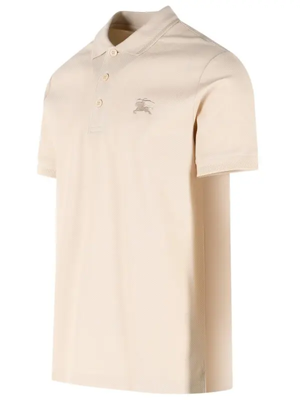 Burberry Eddie Ekd' Beige Cotton Polo Shirt - Cream