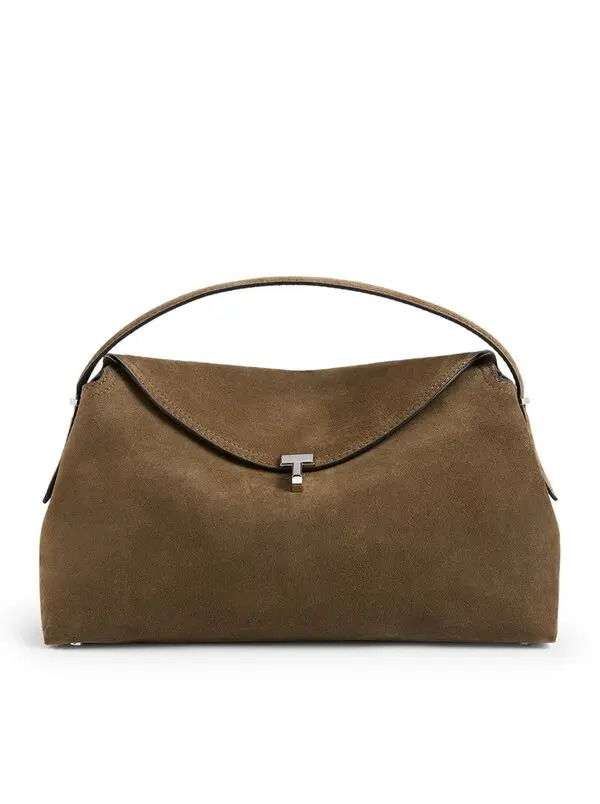 TOTEME T-lock Suede Top Handle