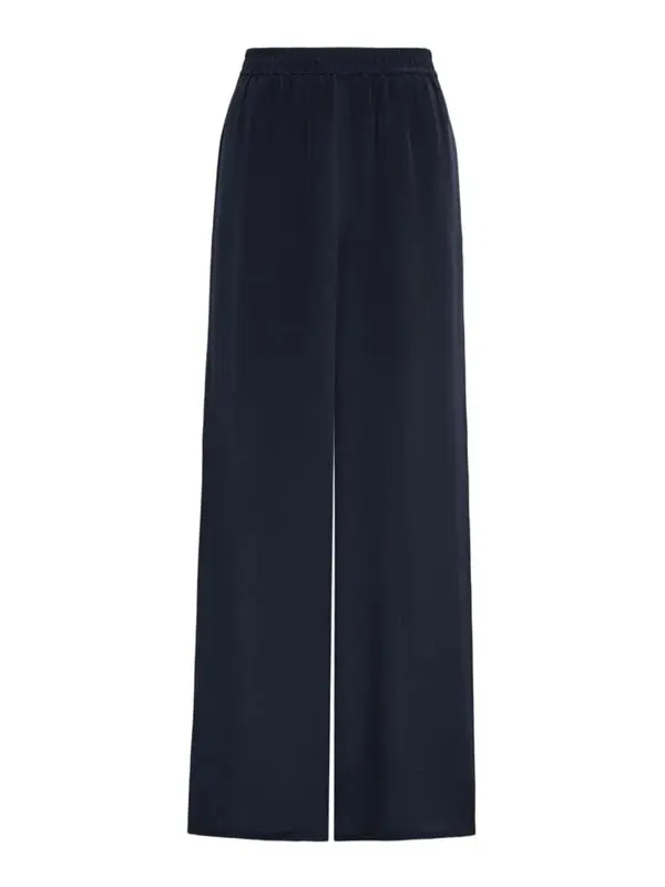 Max Mara Soft Trousers In Heavy Silk - Blue