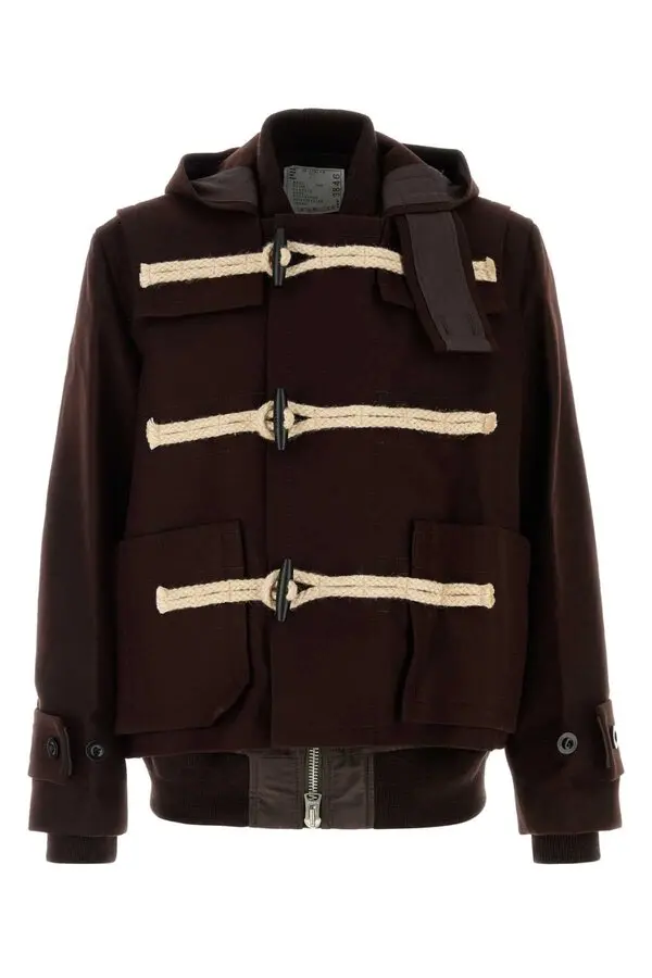 Sacai Wool Montgomery - Brown