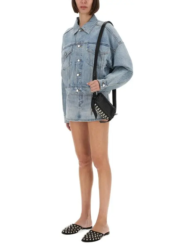 Alexander Wang Denim Clip-on Trucker Jacket - Blue