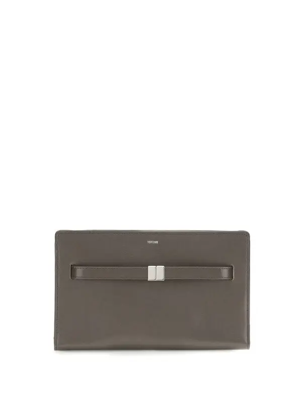 TOTEME Belted Leather Cross Body Bag - Green