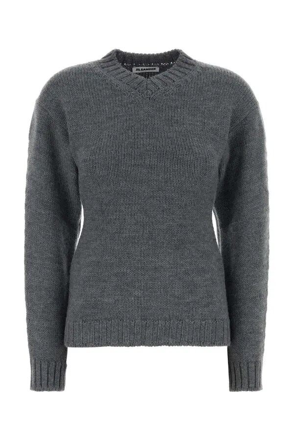JIL SANDER Grey Wool Sweater