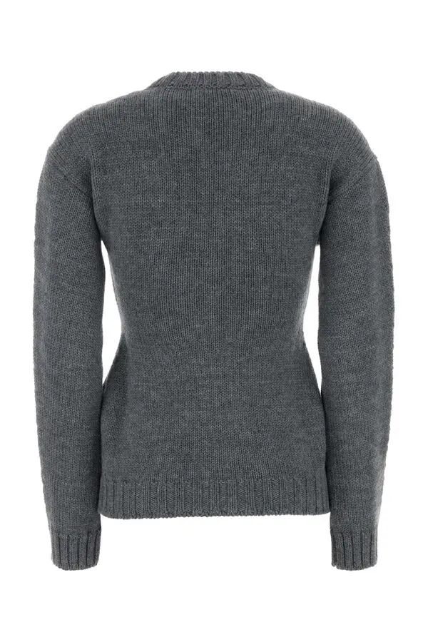 JIL SANDER Grey Wool Sweater