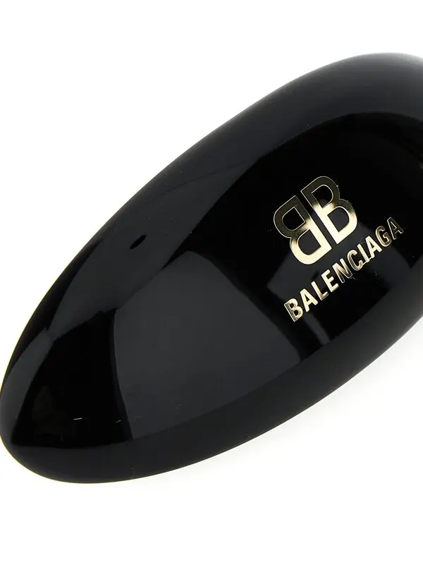 Balenciaga Logo Hair Clip - Black