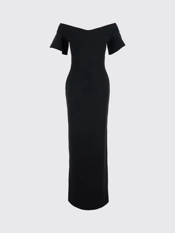 Solace London Off-the-shoulder Ruffle Midi Dress