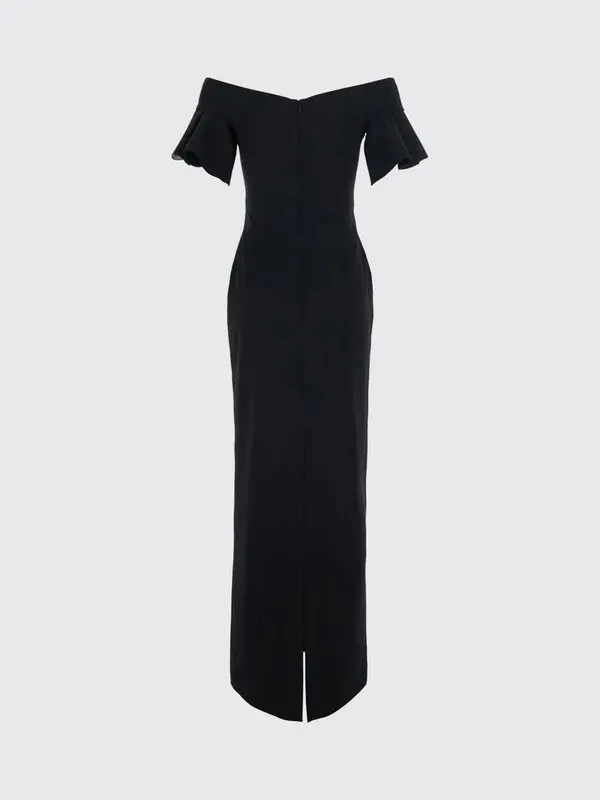 Solace London Off-the-shoulder Ruffle Midi Dress