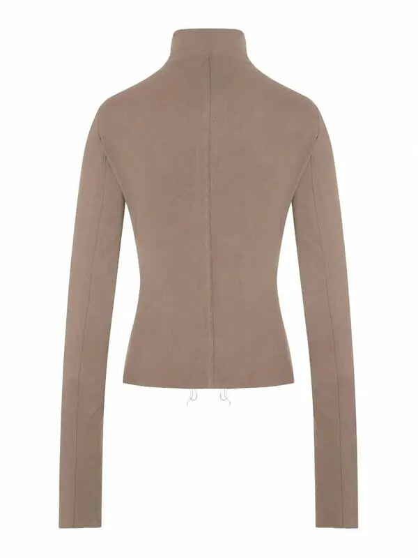 Rick Owens Gary Fitted Jacket With Asymmetrical Zip - Gray