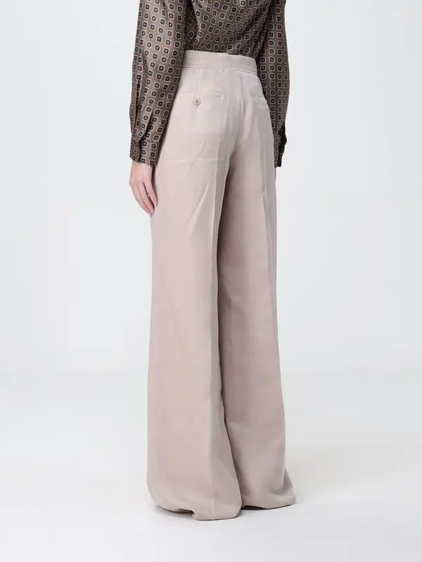 Max Mara Silk Wide Leg Pants - Brown