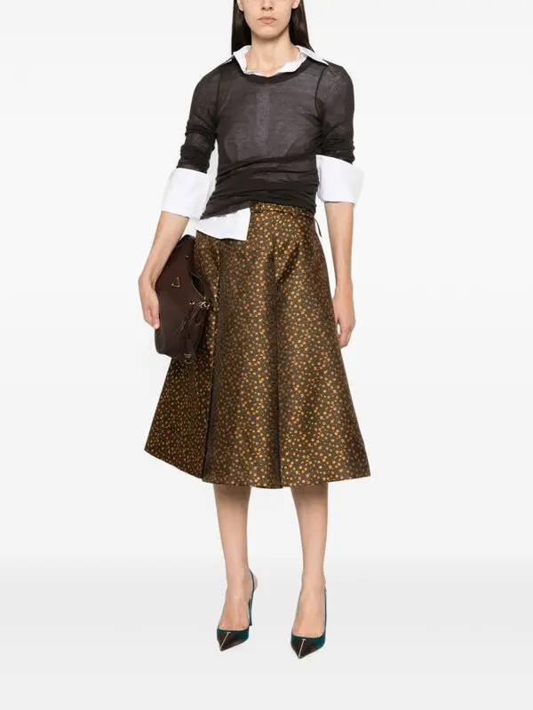 Prada Duchesse Midi Skirt