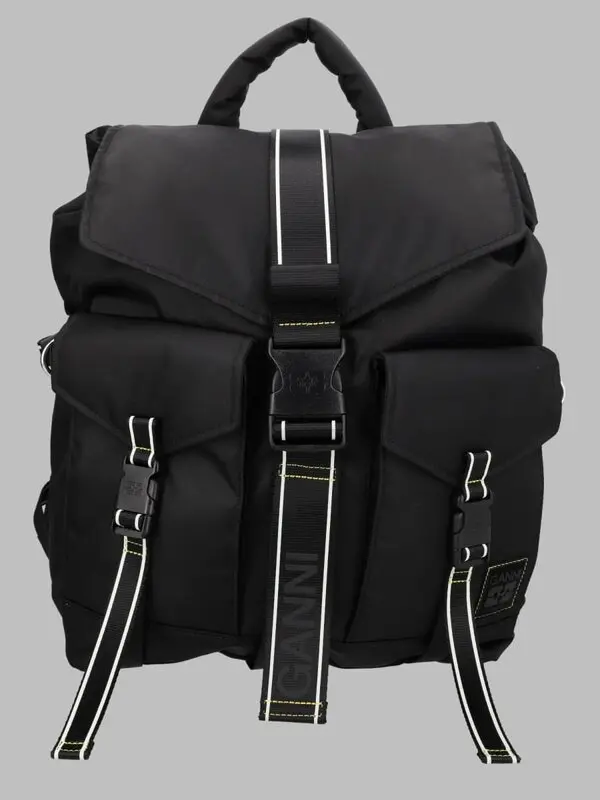 GANNI Recycled Polyamide Backpack - Black