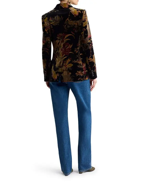 Etro Double-breasted Cotton Velvet Jacket