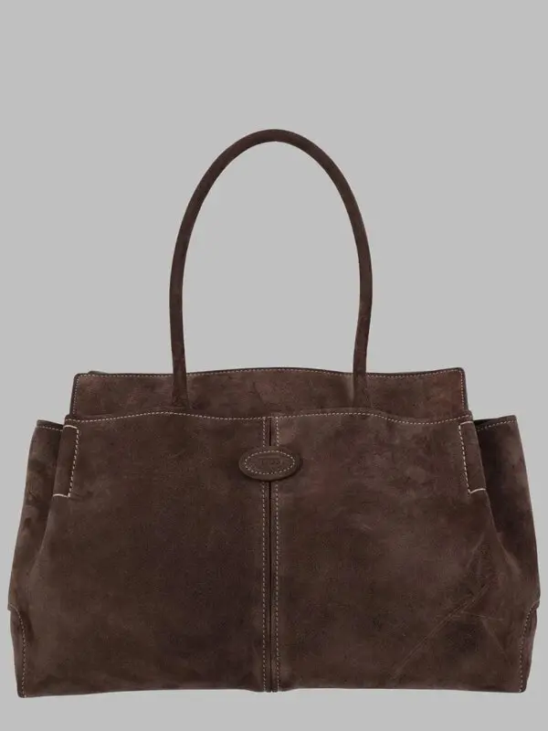 TOD'S Suede Tote Bag - Brown