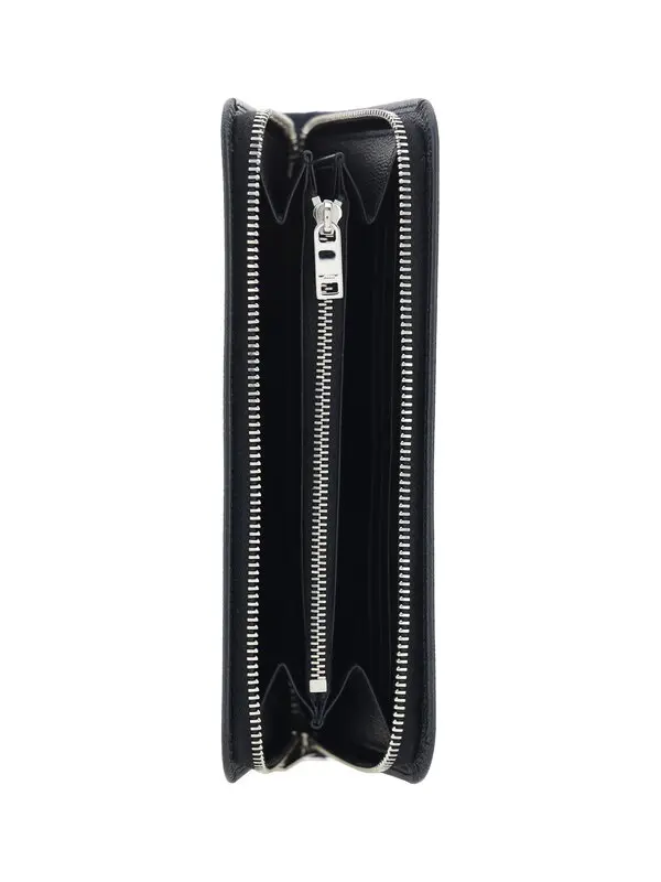 Saint Laurent Grain De Poudre Leather Wallet