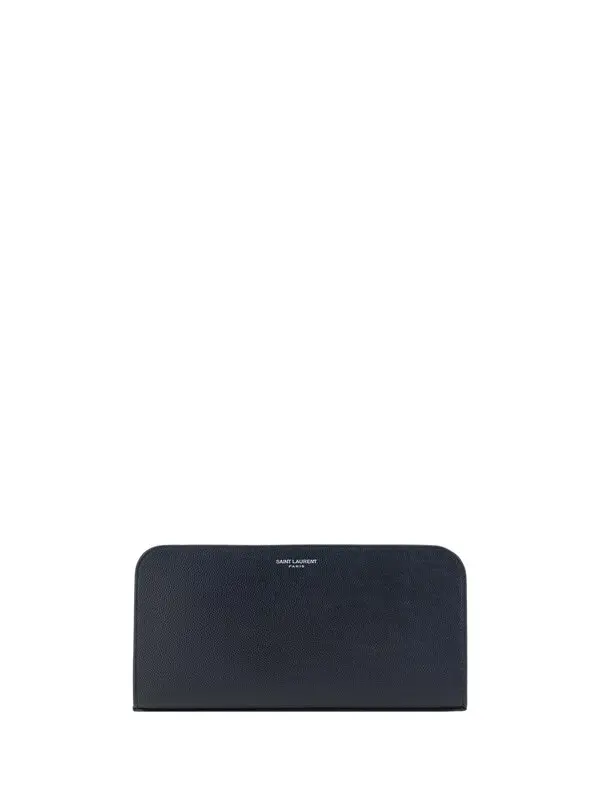 Saint Laurent Grain De Poudre Leather Wallet - Black