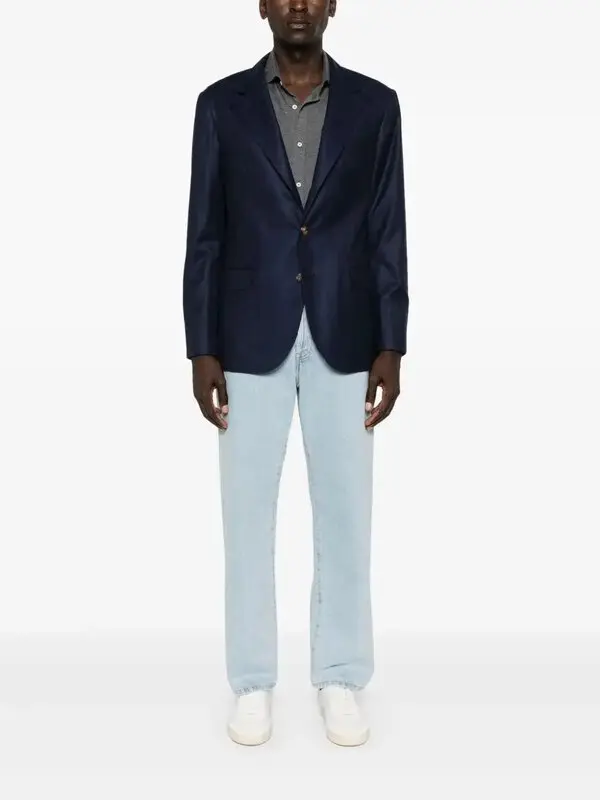 Brunello Cucinelli Jersey Shirt With Spread Collar - Multicolor