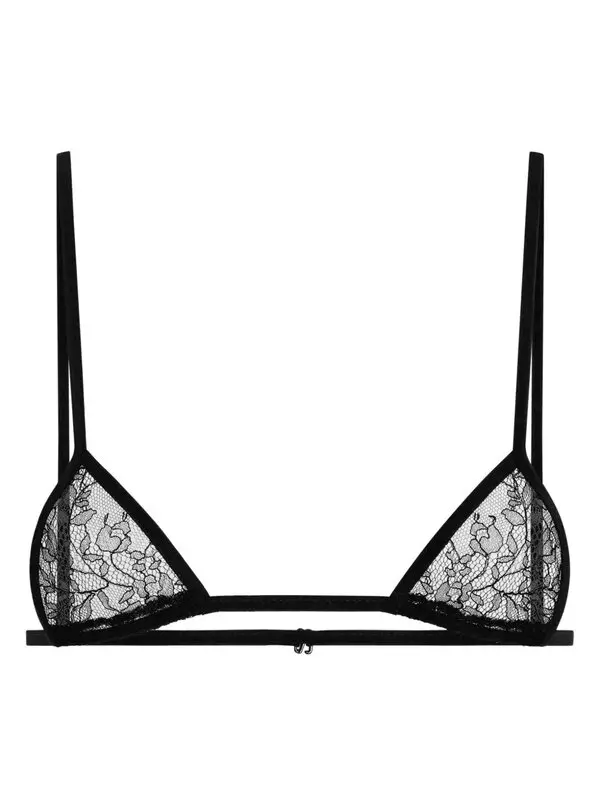 Dolce & Gabbana Lace Triangle Bra - Black