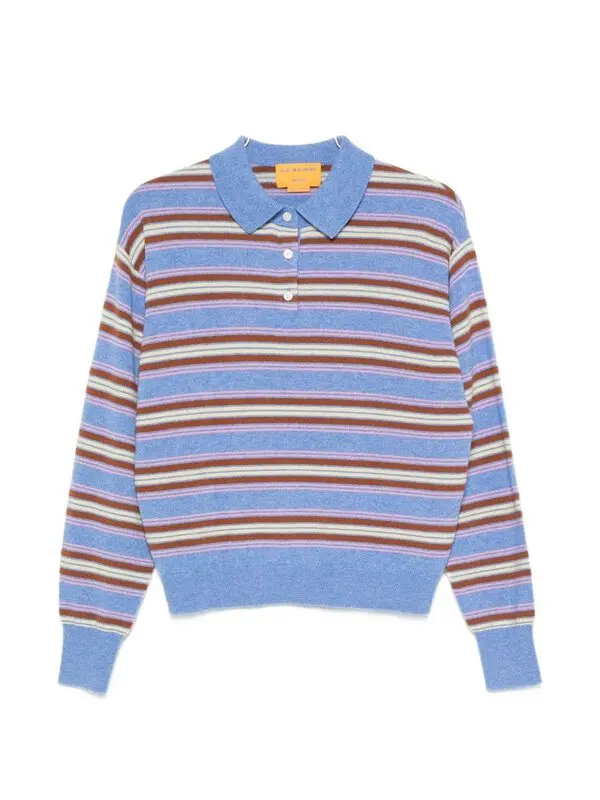 Guest In Residence Striped Cashmere Polo Shirt - Multicolor