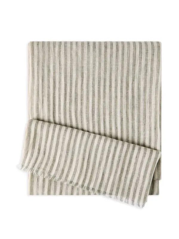 Brunello Cucinelli Striped Linen Scarf