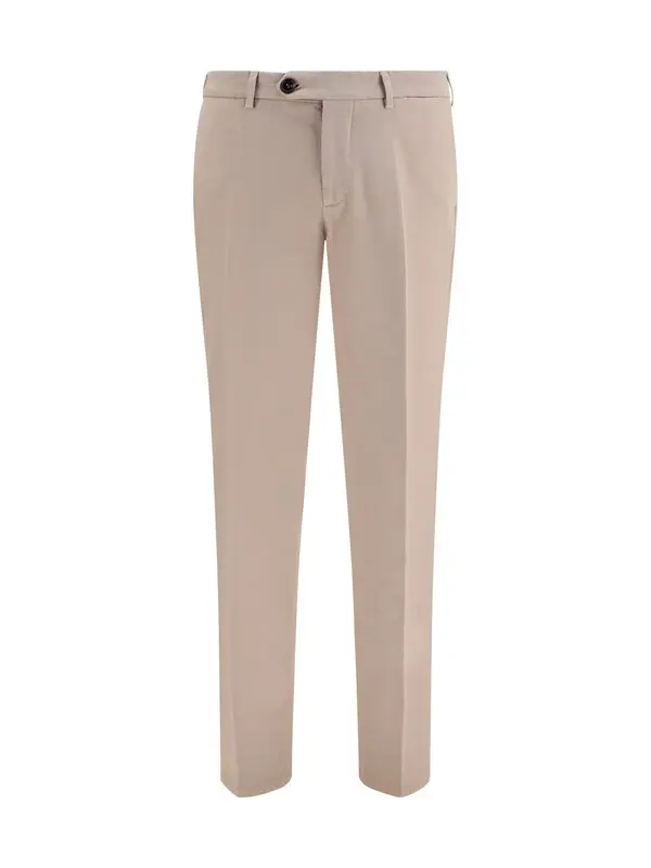 Brunello Cucinelli Dyed Cotton Tailored Pants - Cream