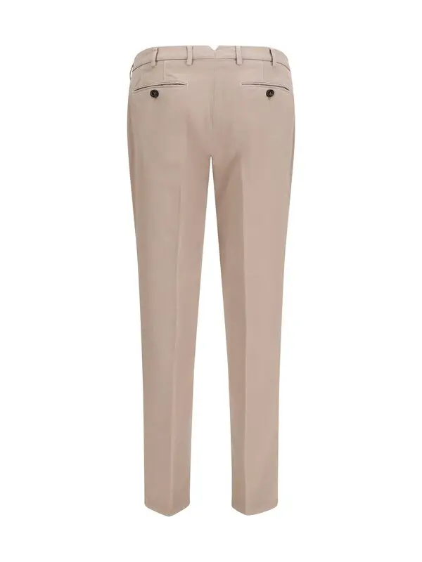 Brunello Cucinelli Dyed Cotton Tailored Pants - Cream