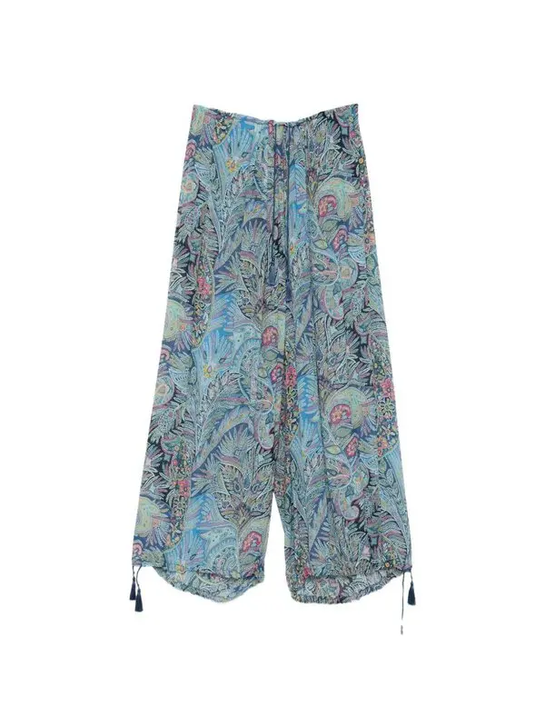 Etro Printed Wide-leg Trousers - Multicolor