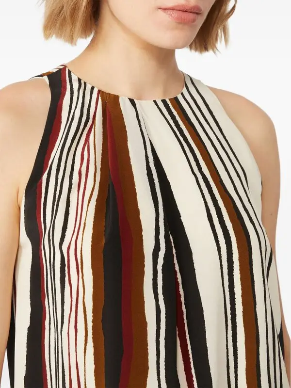 Max Mara Striped Silk Top