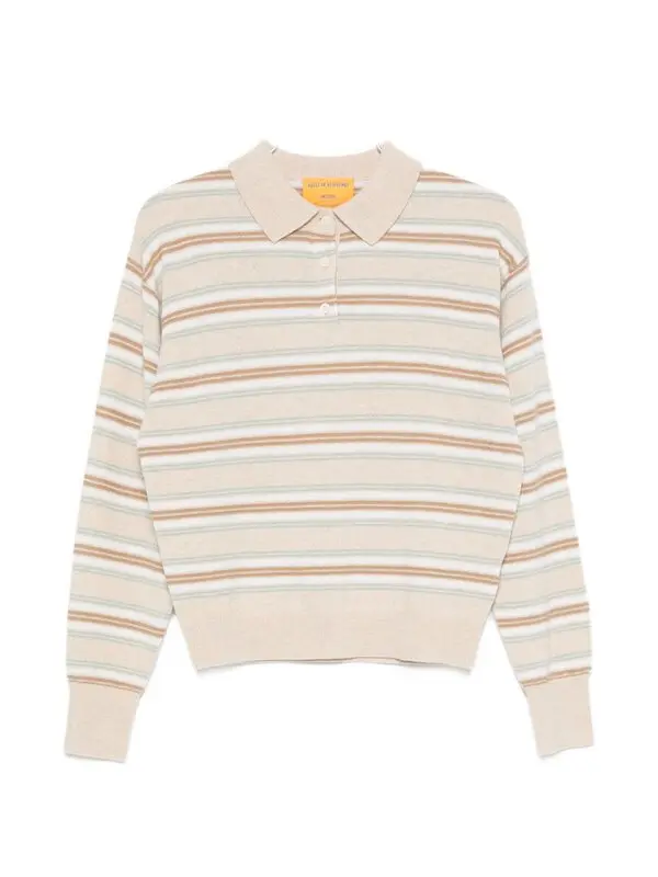 Guest In Residence Striped Cashmere Polo Shirt - Multicolor