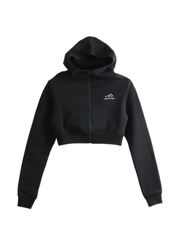 Balenciaga Cotton Cropped Sweatshirt - Multicolor