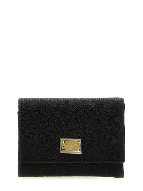 Dolce & Gabbana French Flap Wallet - Black