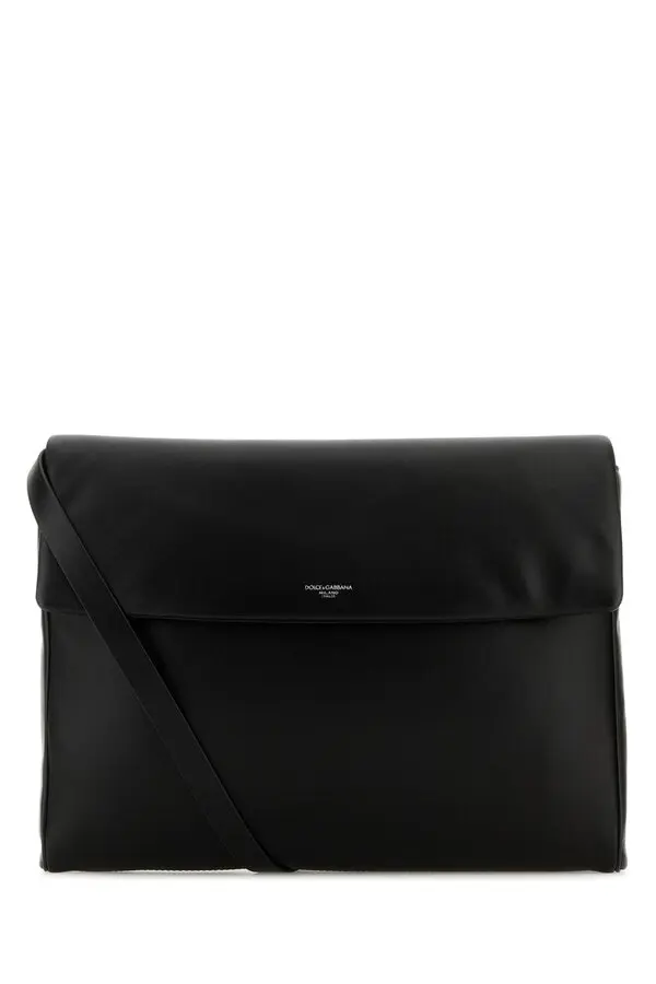 Dolce & Gabbana Nappa Leather Mediterraneo Clutch - Black