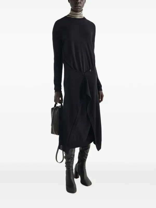 LEMAIRE Wool Blend Long Dress - Multicolor