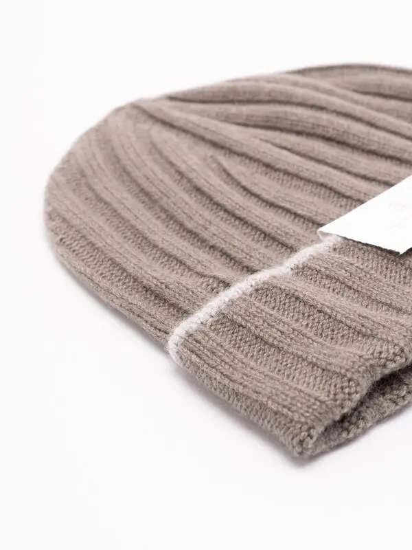 Brunello Cucinelli Cashmere Rib Knit Beanie