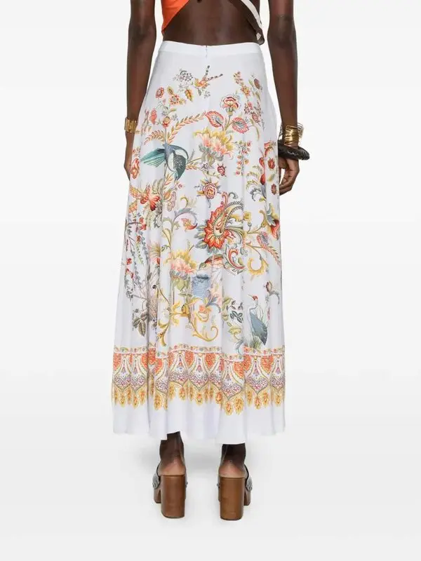 Etro Long Floral Semi-circle Skirt